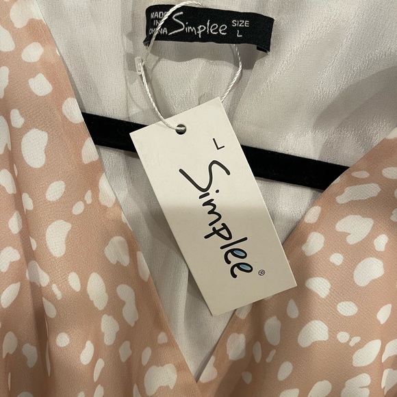 Simple | Dresses | Simple Baige Midi Dress With Sleeves | Poshmark